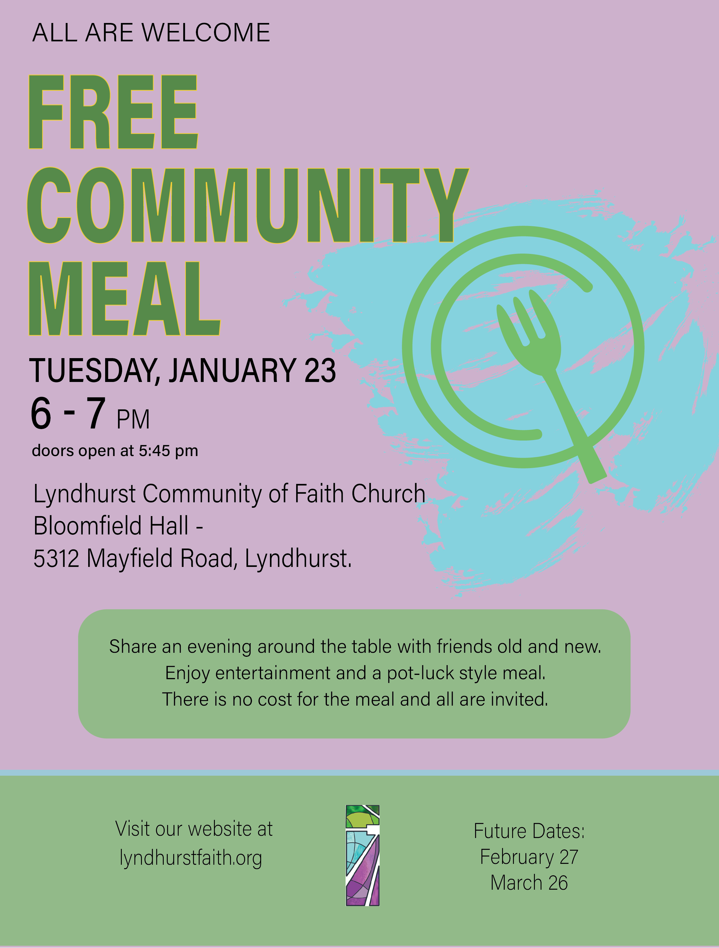 Free Community Meal - Lyndhurst Community of Faith Church